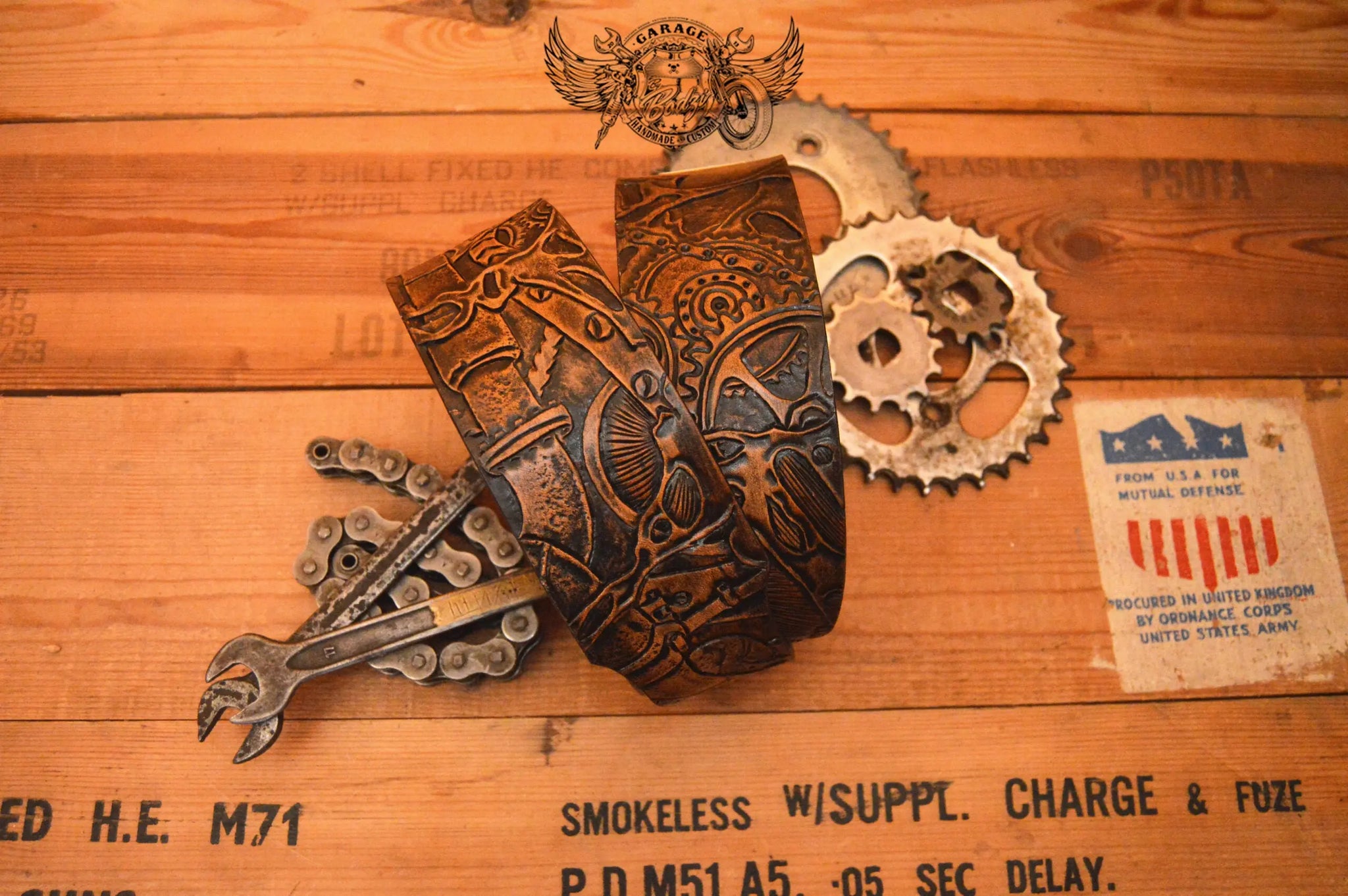 Steampunk Leather Guitar Strap / Leather Strap For Guitar - ByBodzi